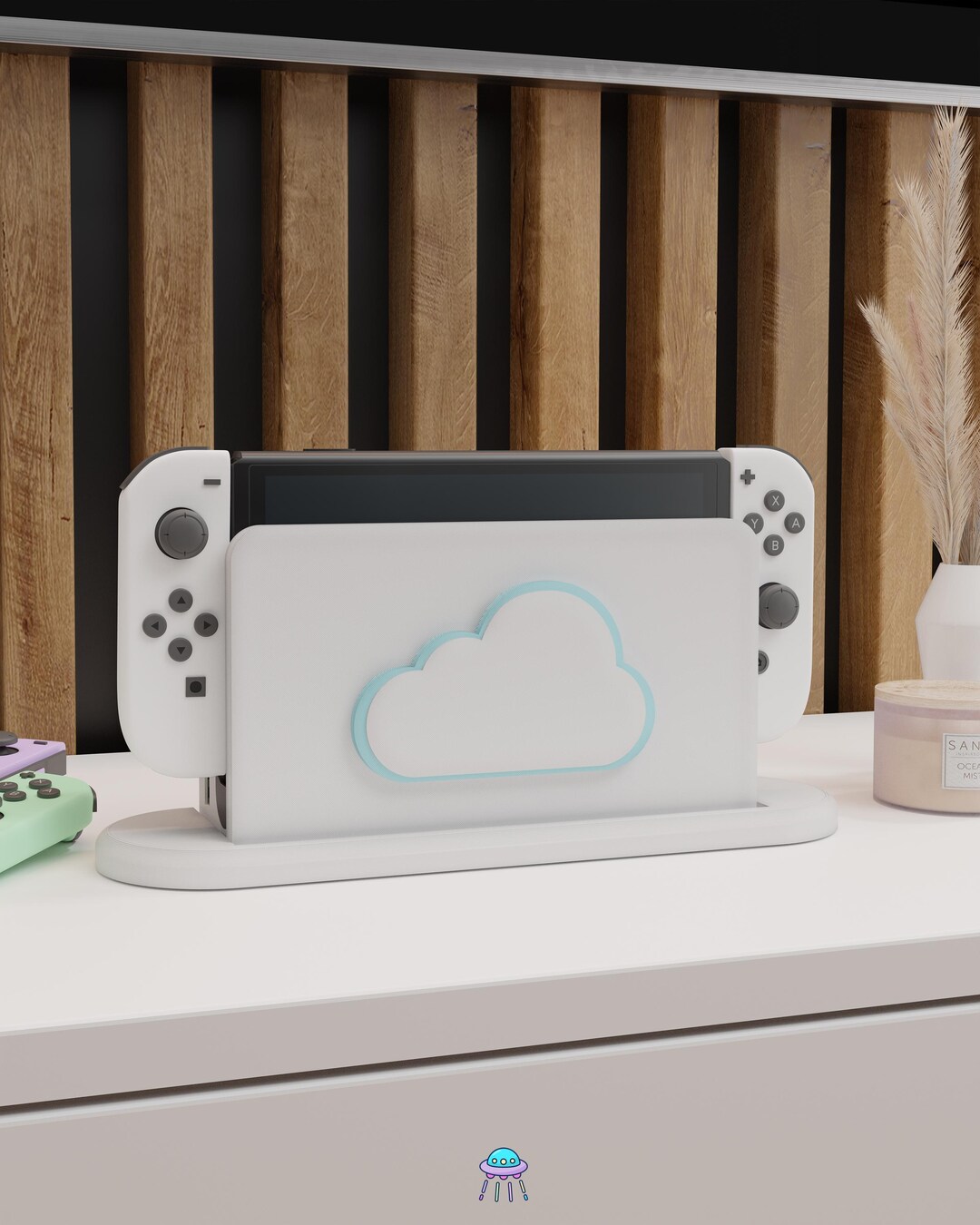 Cloud Nintendo Switch Faceplate Cover | Minimal White Cloud Sky Design ...