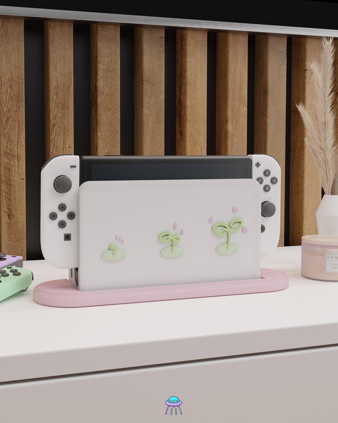 Sprouts Dock Cover for Nintendo Switch OLED and LED – Spring Plant ...