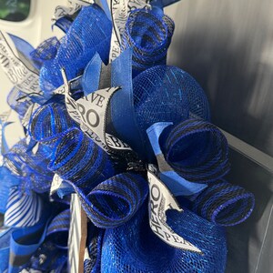 Police Hero Badge Wreath - Peacekeeper Blue Ribbon & Flag, Patriotic ...