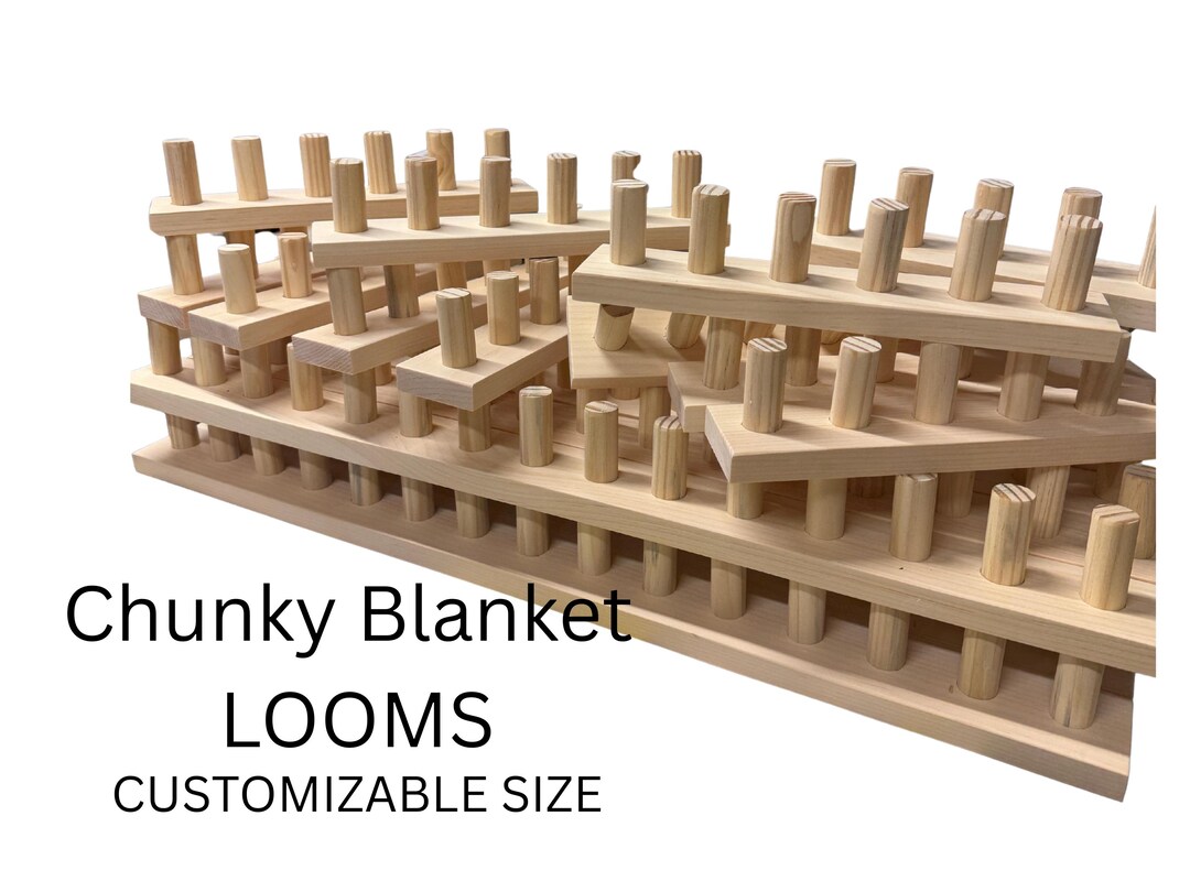 Adjustable Wooden Blanket Loom: Chunky Knit DIY Tool - Etsy