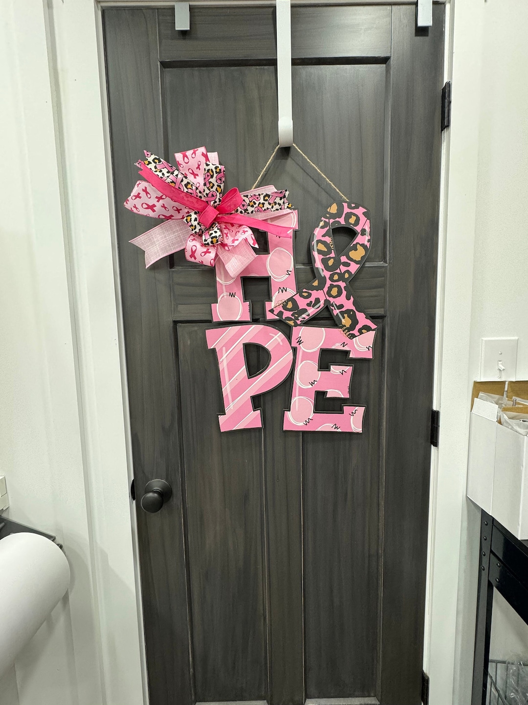Breast Cancer Awareness Door Signwelcome Door Hangerhope - Etsy