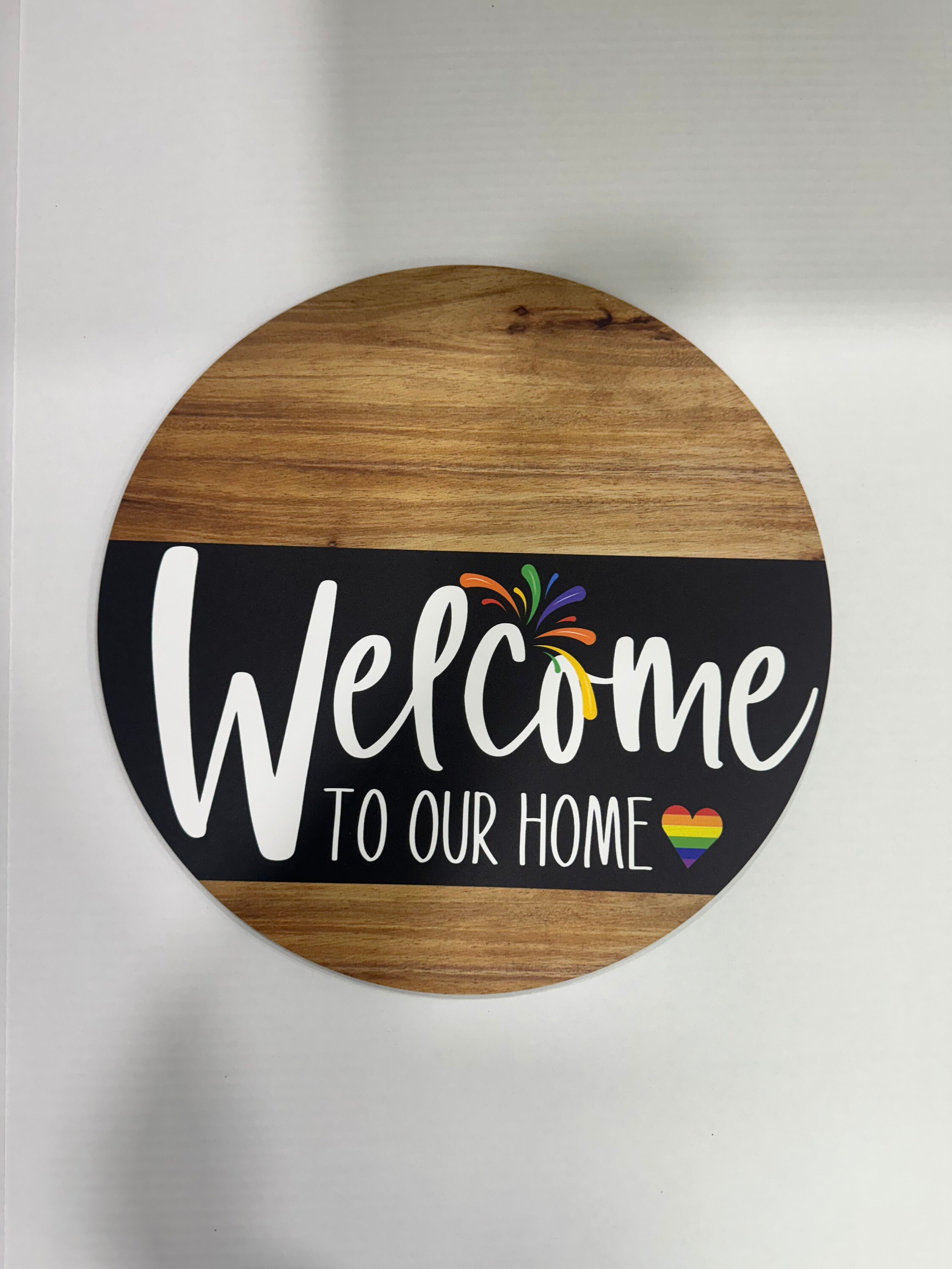 Vibrant Rainbow Door Wreath, Welcome Home Sign, Handcrafted Multicolor ...