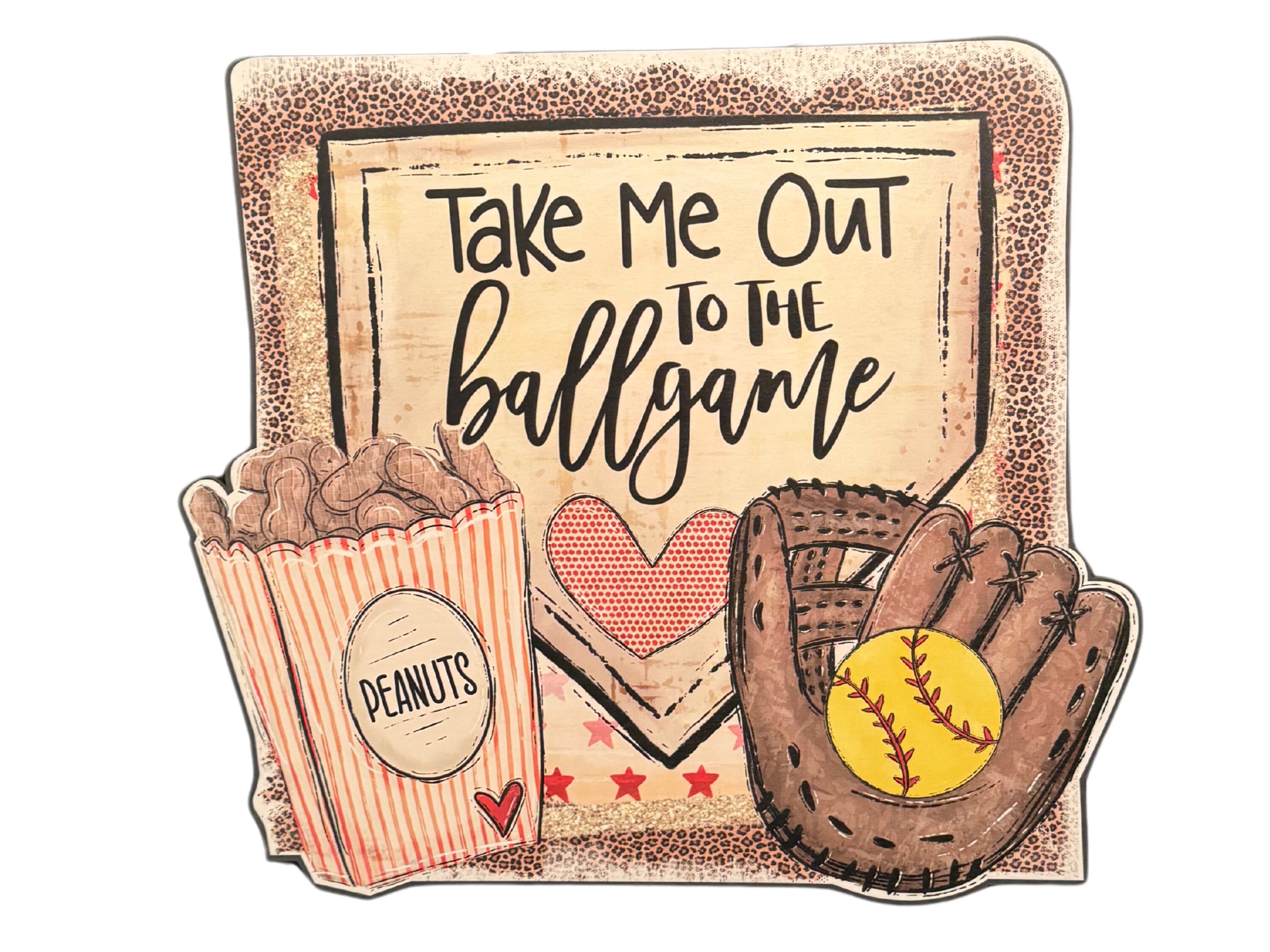 Baseball-themed Door Hanger, UV Printed Birch With Ballgame Quote and ...