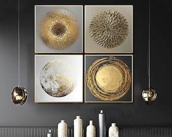 Gold Posters Painting - Etsy