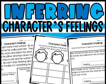 Worksheets: Identify Words That Suggest the Character's - Etsy