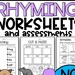 Rhyming Worksheets Kindergarten: Rhyming Cut and Paste Rhyming ...