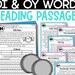 OI and OY Reading Passages Diphthongs With Comprehension Questions for ...
