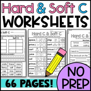 Hard and Soft C Worksheets: Cut Paste Sorts, Cloze, I Spy, Matching ...