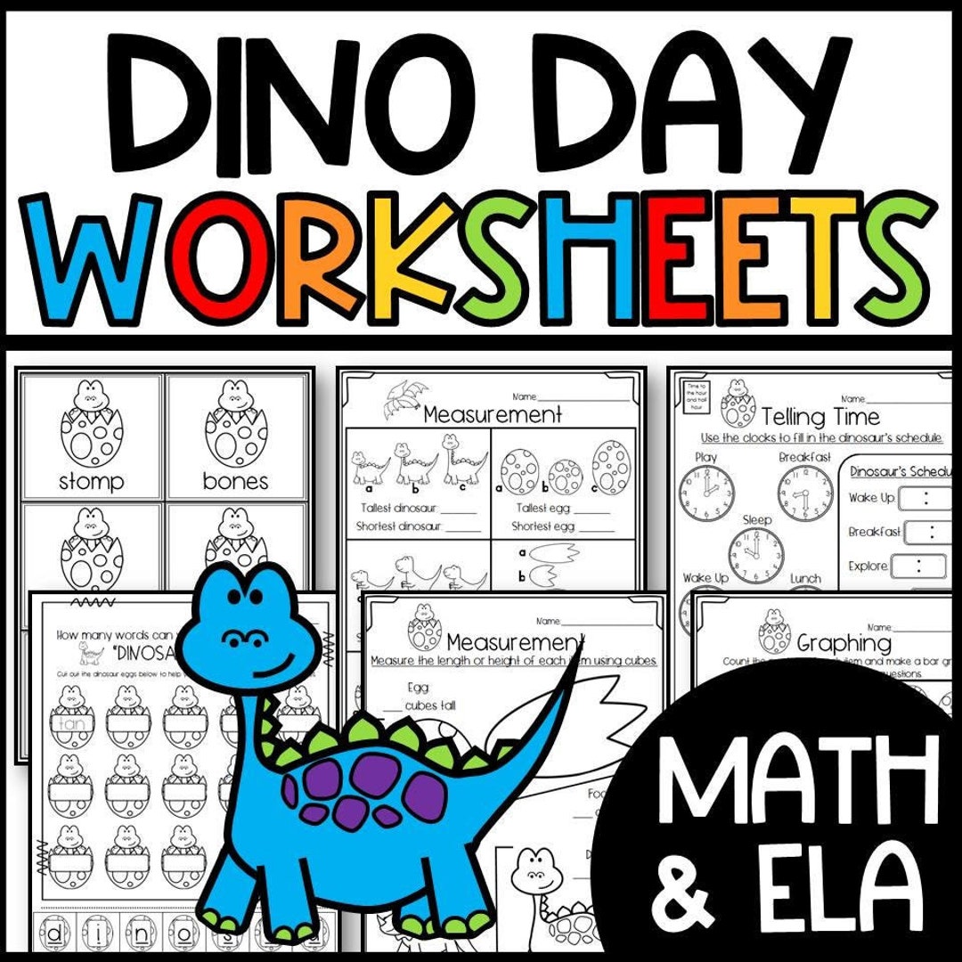 Dinosaur Day Themed Activities & Worksheets: Back to School Fun Packet ...