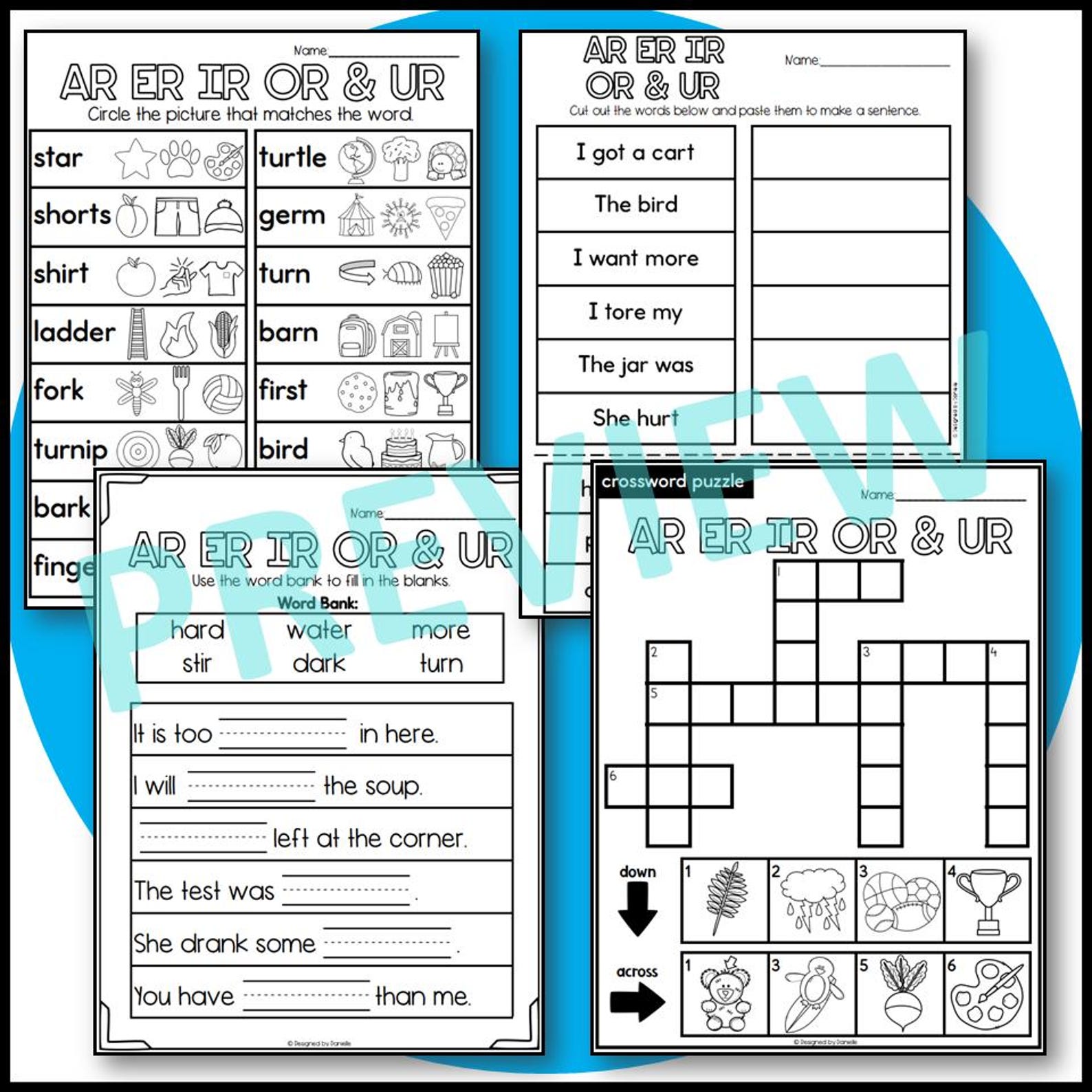 Bossy R Worksheets: Word Sorts, Picture Sorts, Cloze, I Spy, R ...