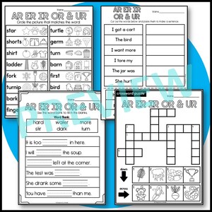 Bossy R Worksheets: Word Sorts, Picture Sorts, Cloze, I Spy, R ...