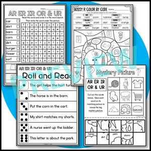 Bossy R Worksheets: Word Sorts, Picture Sorts, Cloze, I Spy, R ...