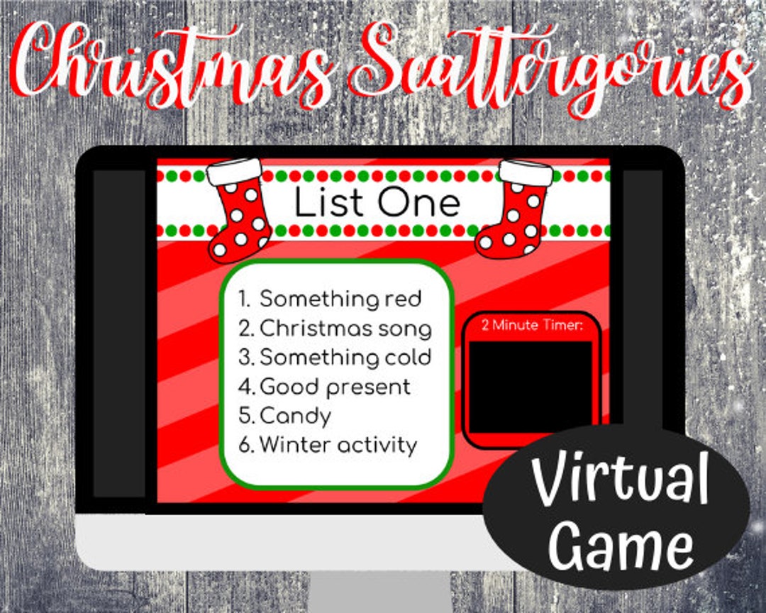Christmas Scattergories / Zoom Game / Google Meet Game / Virtual ...