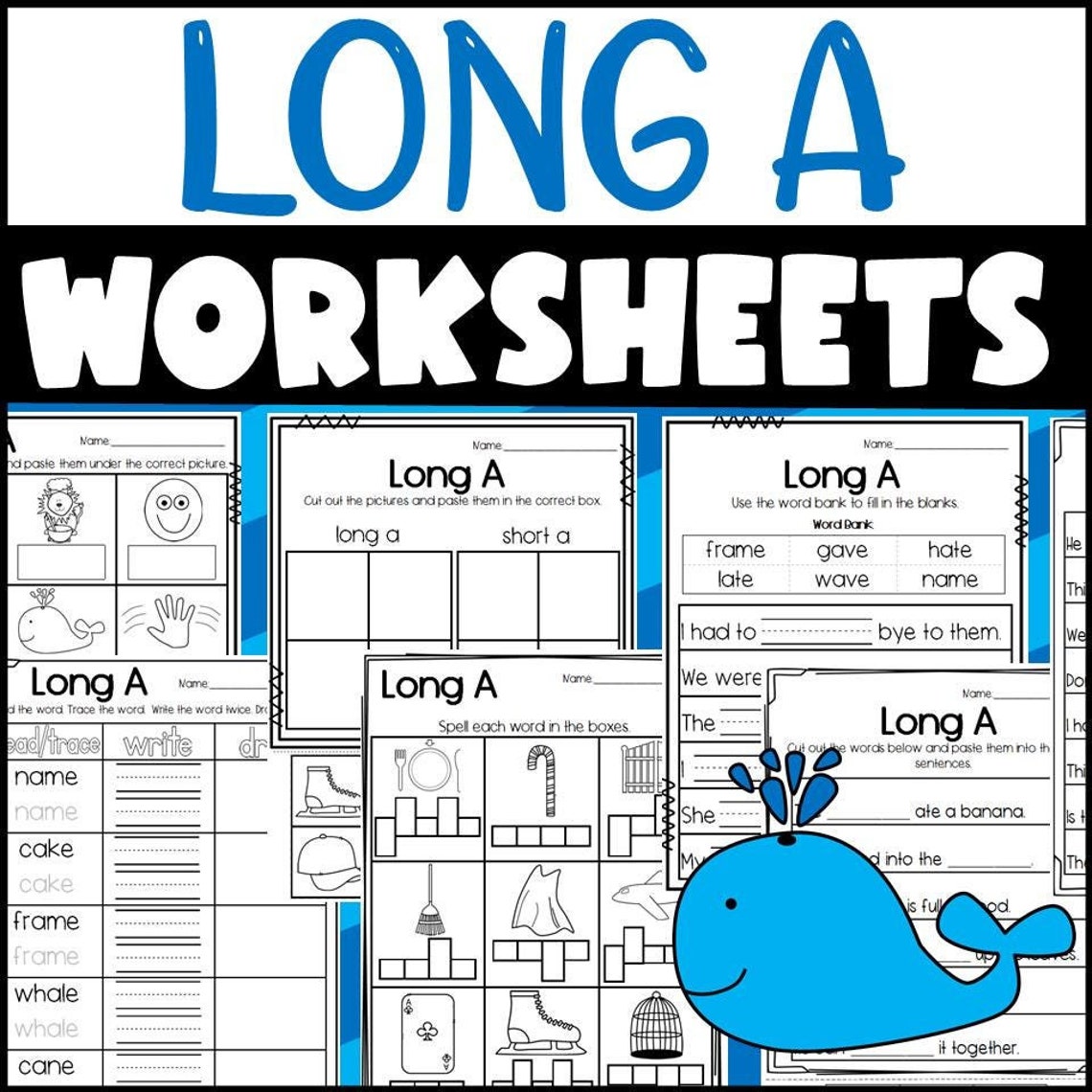 Long A Silent E Worksheets Activities Magic E Sneaky E Phonics Word ...