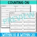Counting on to Add and Counting Back to Subtract Using a Number Line ...