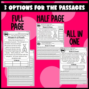 OU and OW Passages: First Grade Reading Worksheets. PDF - Etsy