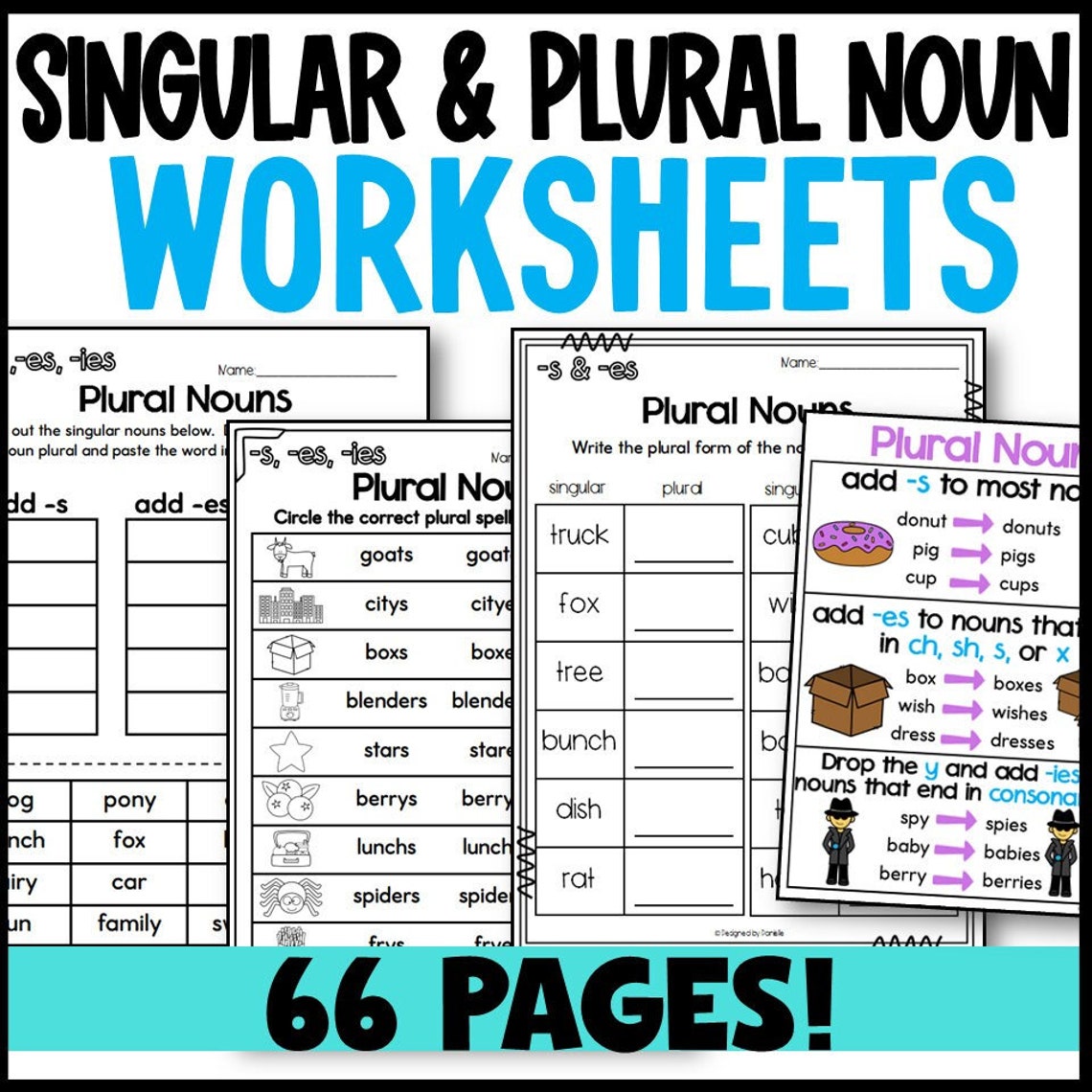 Singular and Plural Noun Worksheets: First and Second Grade Worksheets ...