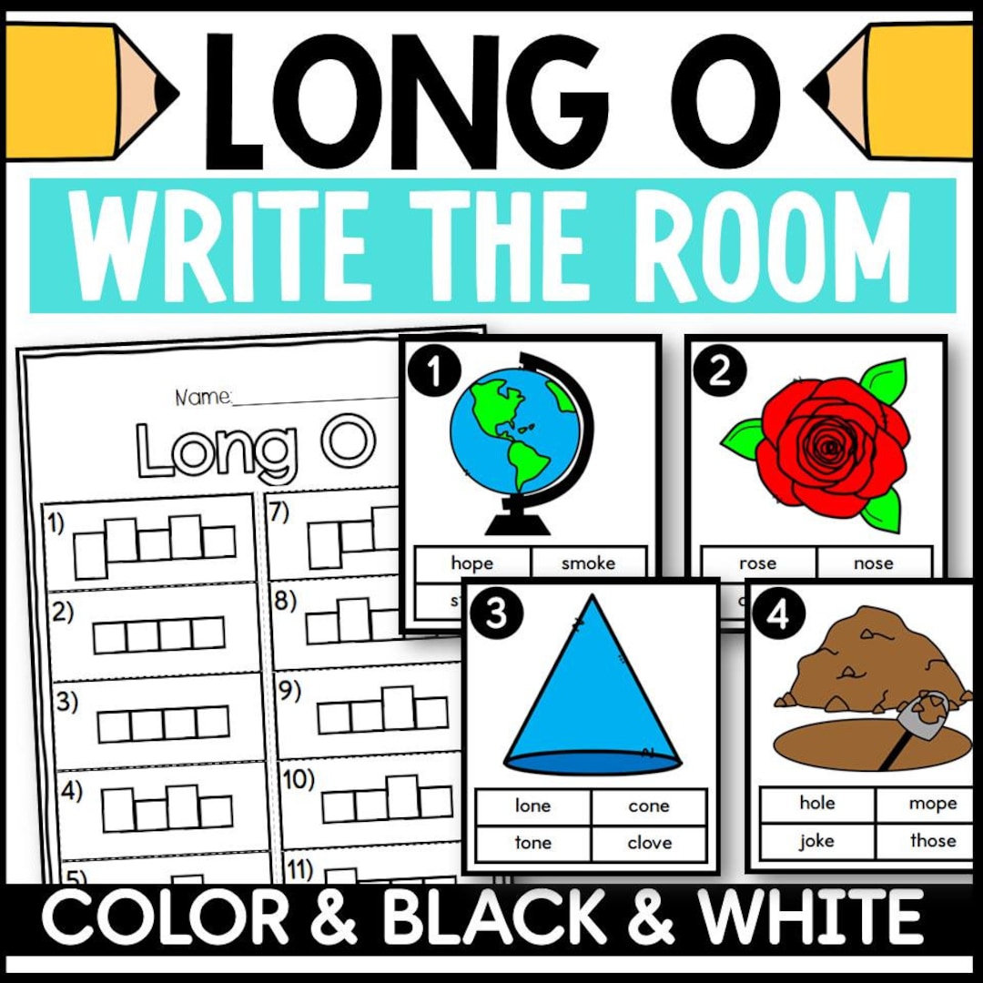 Long O Write the Room: Long Vowel O With a Silent E Words Task Cards ...