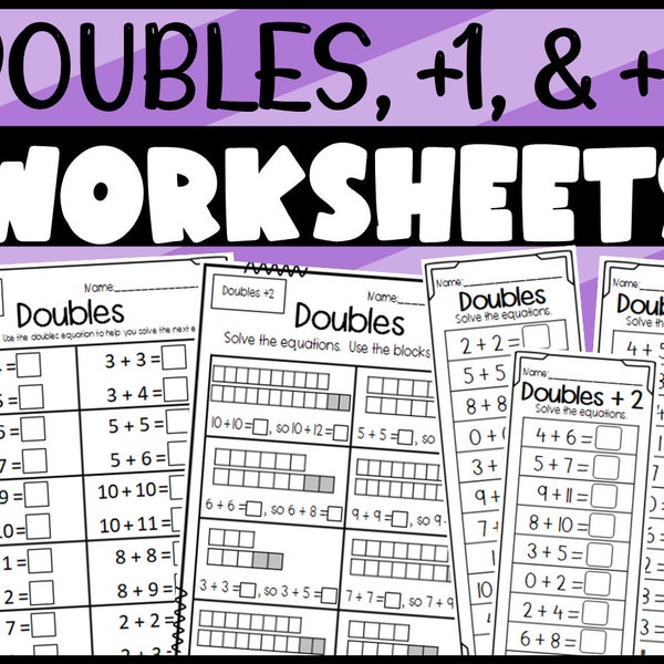 Math Worksheets - Etsy