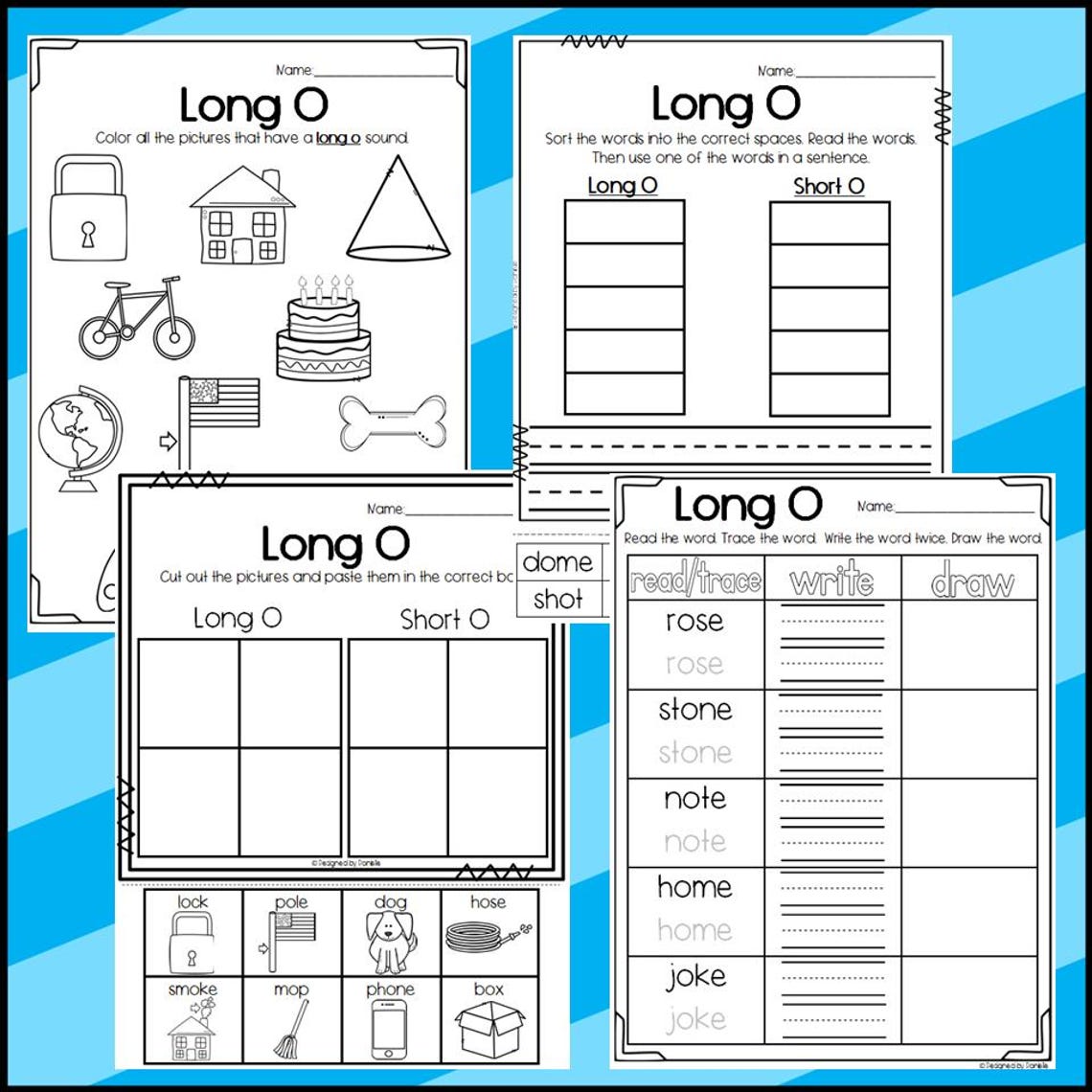 Long O, Silent E Worksheets Cvce Words Magic E Sneaky E Activities Long ...