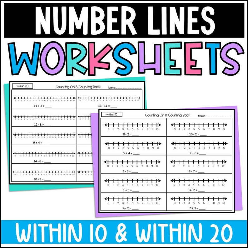 Counting on to Add and Counting Back to Subtract Using a Number Line ...