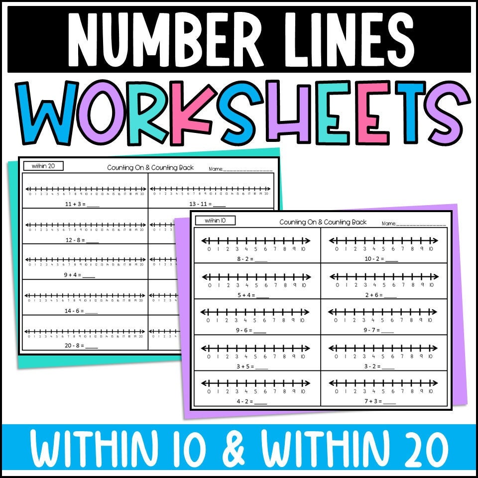 Counting on to Add and Counting Back to Subtract Using a Number Line ...