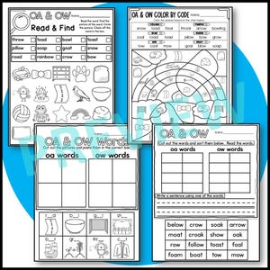 OA and OW Worksheets and Sorts, Color by Code, Cloze, Mystery Pic, No ...