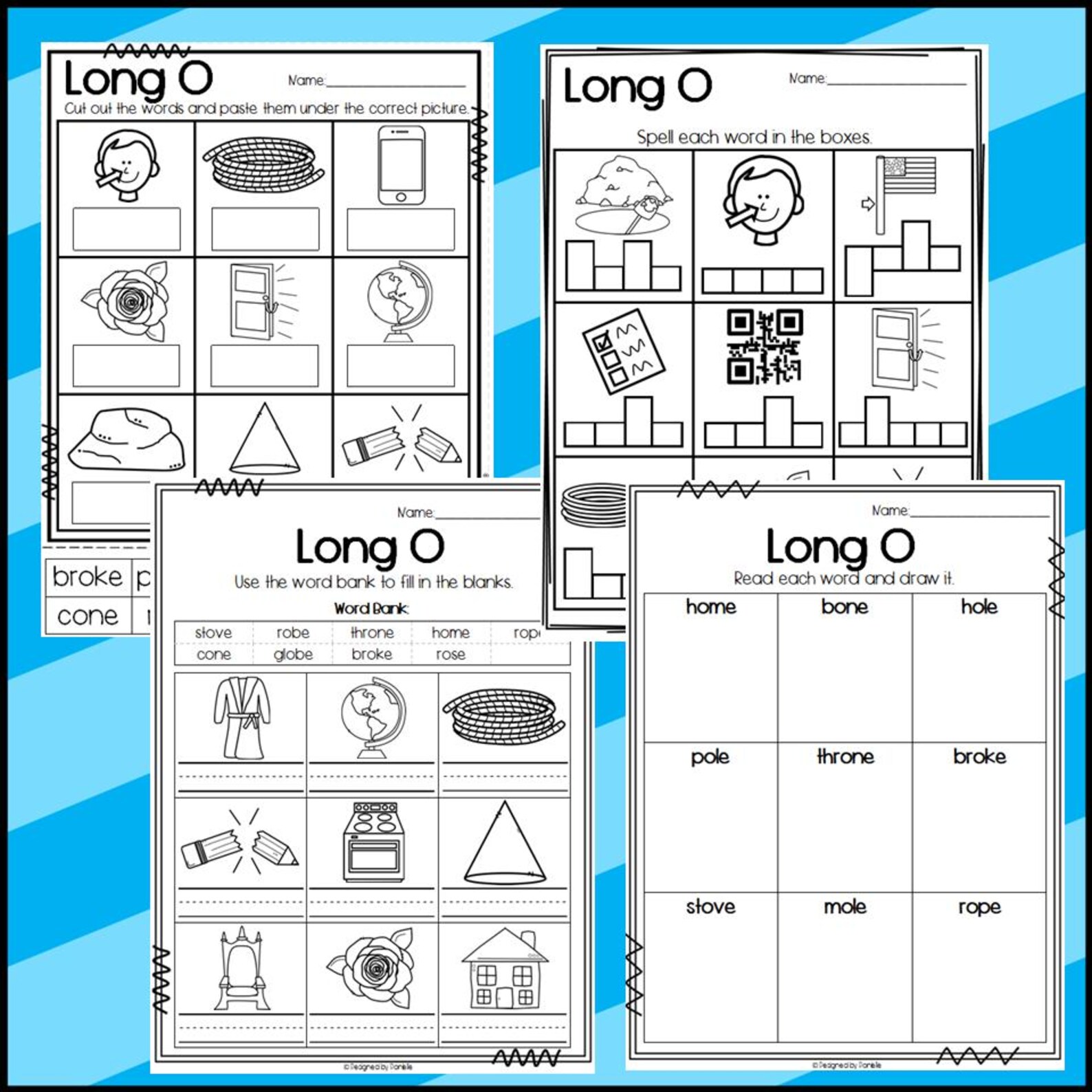 Long O, Silent E Worksheets Cvce Words Magic E Sneaky E Activities Long ...
