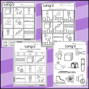 Long U, Silent E Worksheets: CVC E Words Long Vowel Activities Sneaky E ...