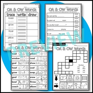 OA and OW Worksheets and Sorts, Color by Code, Cloze, Mystery Pic, No ...
