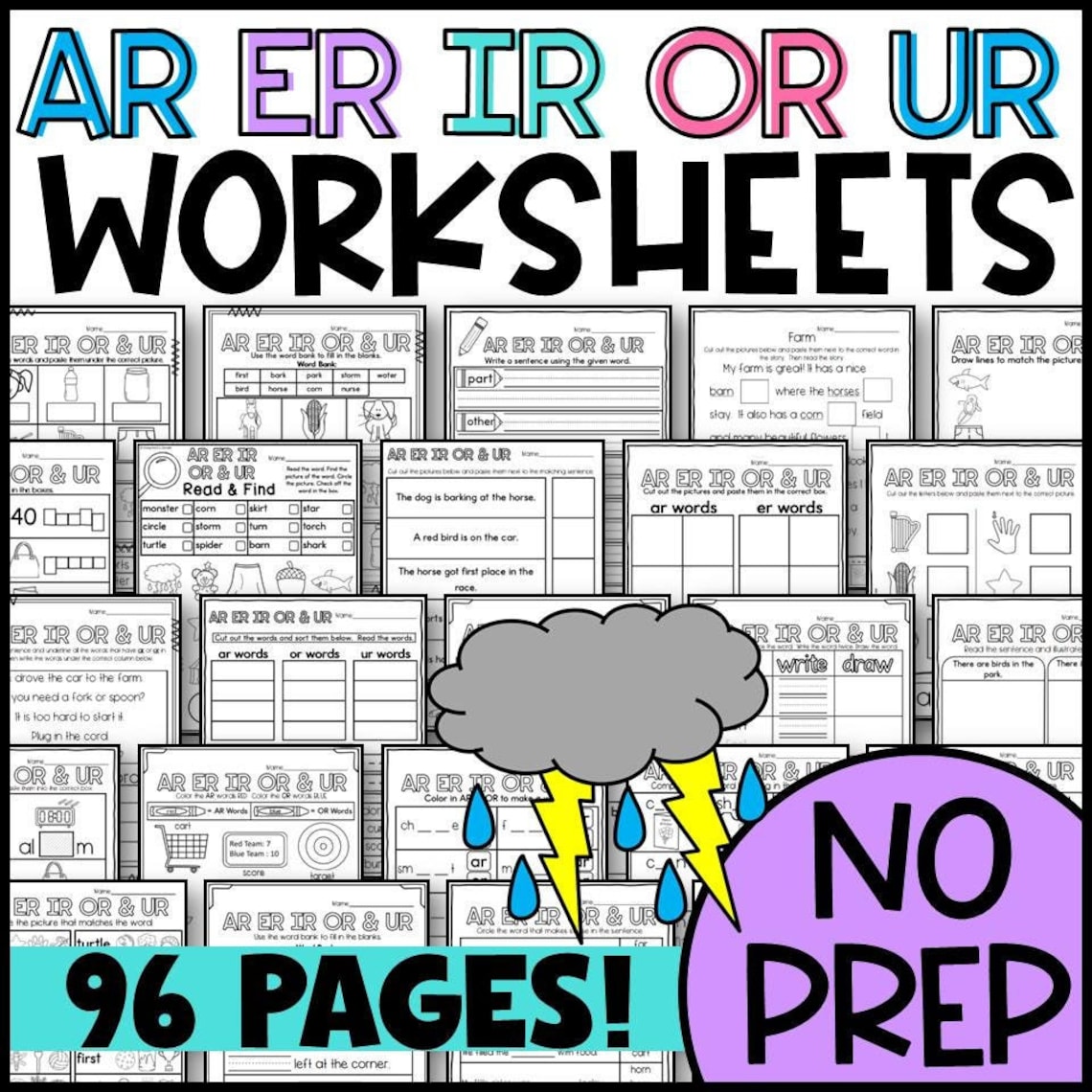 Bossy R Worksheets: Word Sorts, Picture Sorts, Cloze, I Spy, R ...