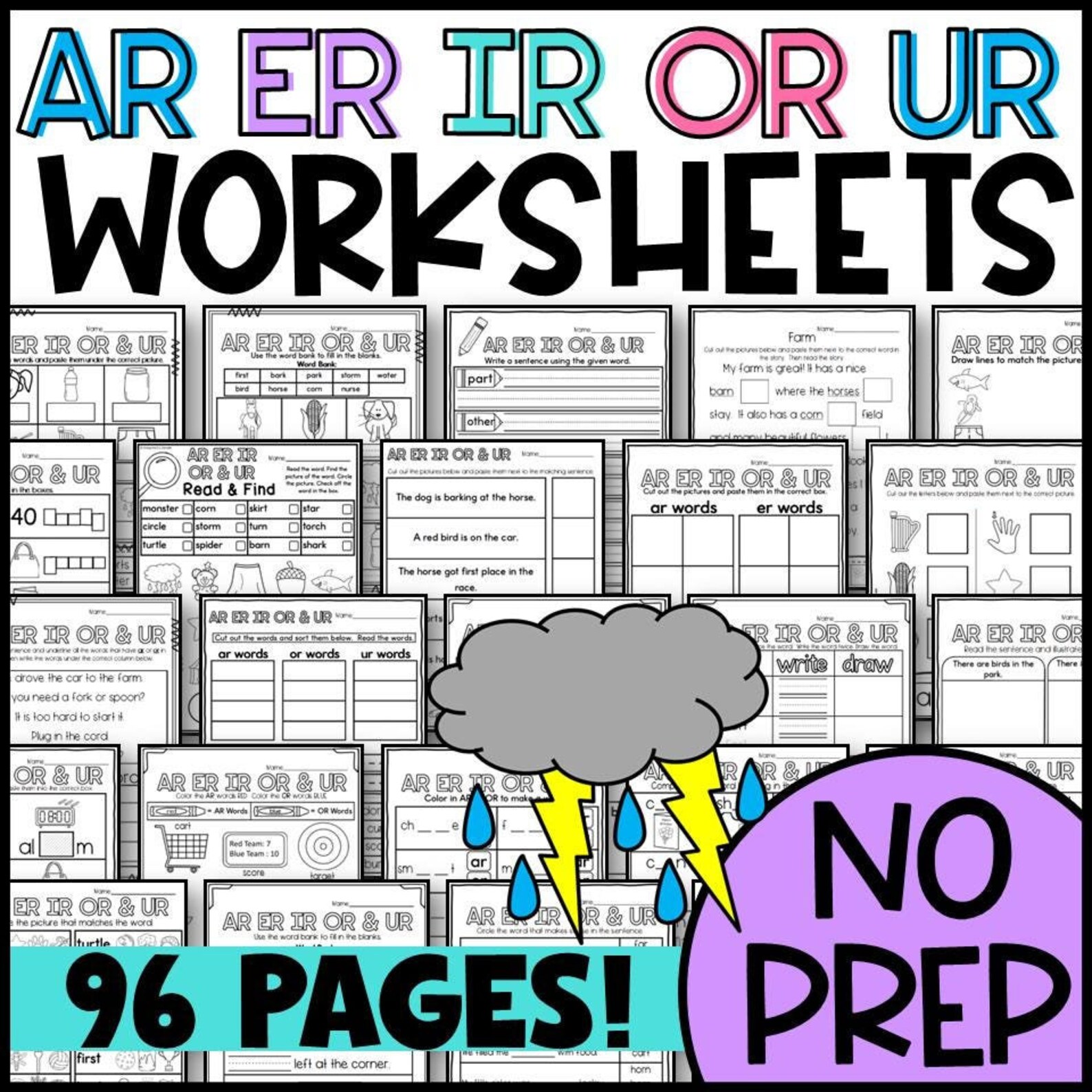 Bossy R Worksheets: Word Sorts, Picture Sorts, Cloze, I Spy, R ...