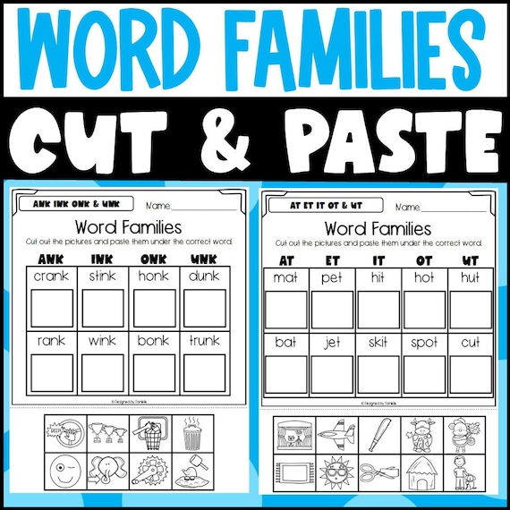 Cut And Paste Phonics Worksheets