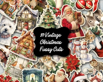 Christmas Holiday Fussy Cuts Junk Journal Ephemera - Etsy