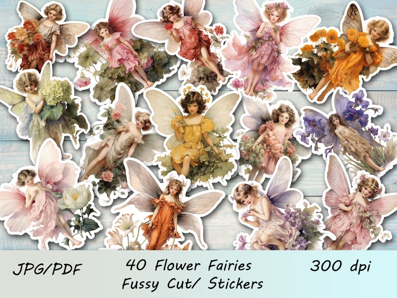 Fairy Fussy Cuts Flower Fairies Scrapbooking Embellishments - Etsy 日本