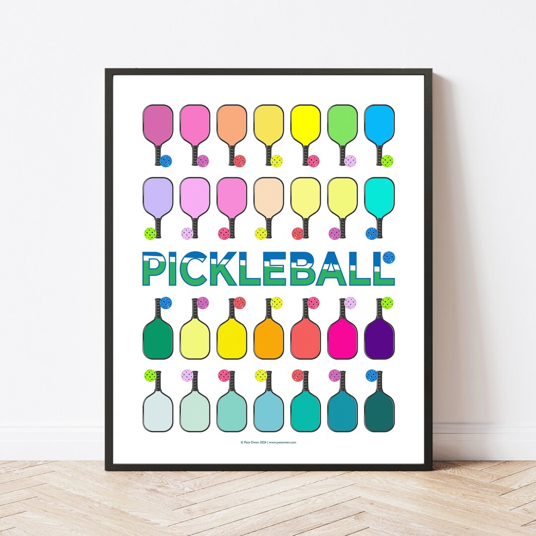 Pickleball Print - Pickleball Gift - Pickleball Wall Art - Print ...
