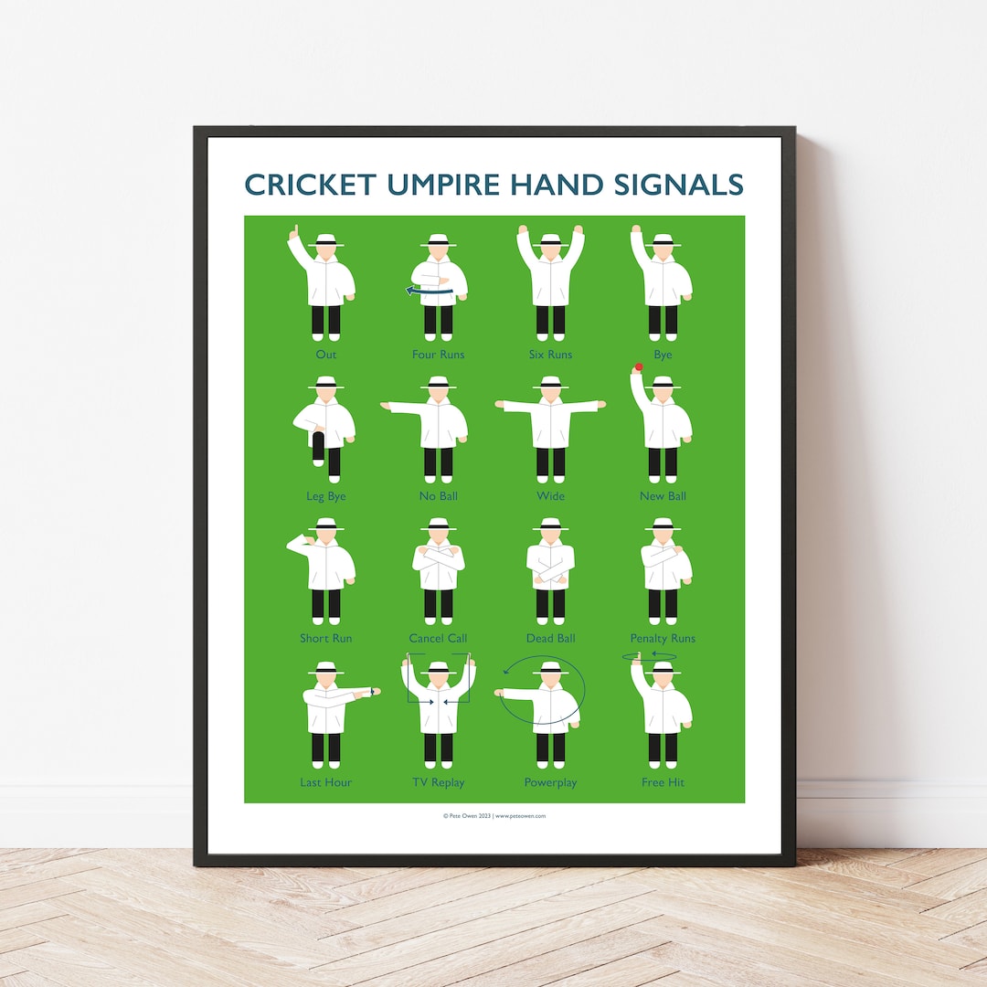 Cricket Umpire Hand Signals - Etsy UK