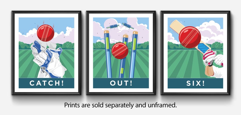 Out! - Cricket Wall Art - Cricket Gift - Print - Poster - Home Decor - Etsy