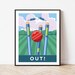 Out! - Cricket Wall Art - Cricket Gift - Print - Poster - Home Decor - Etsy