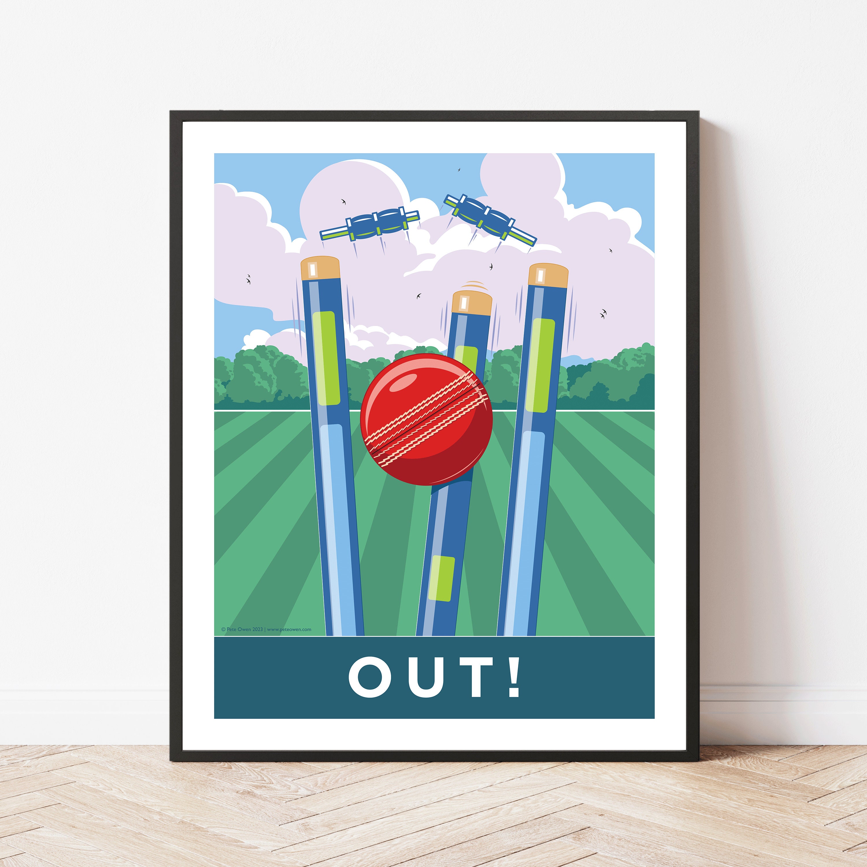 Out! - Cricket Wall Art - Cricket Gift - Print - Poster - Home Decor - Etsy