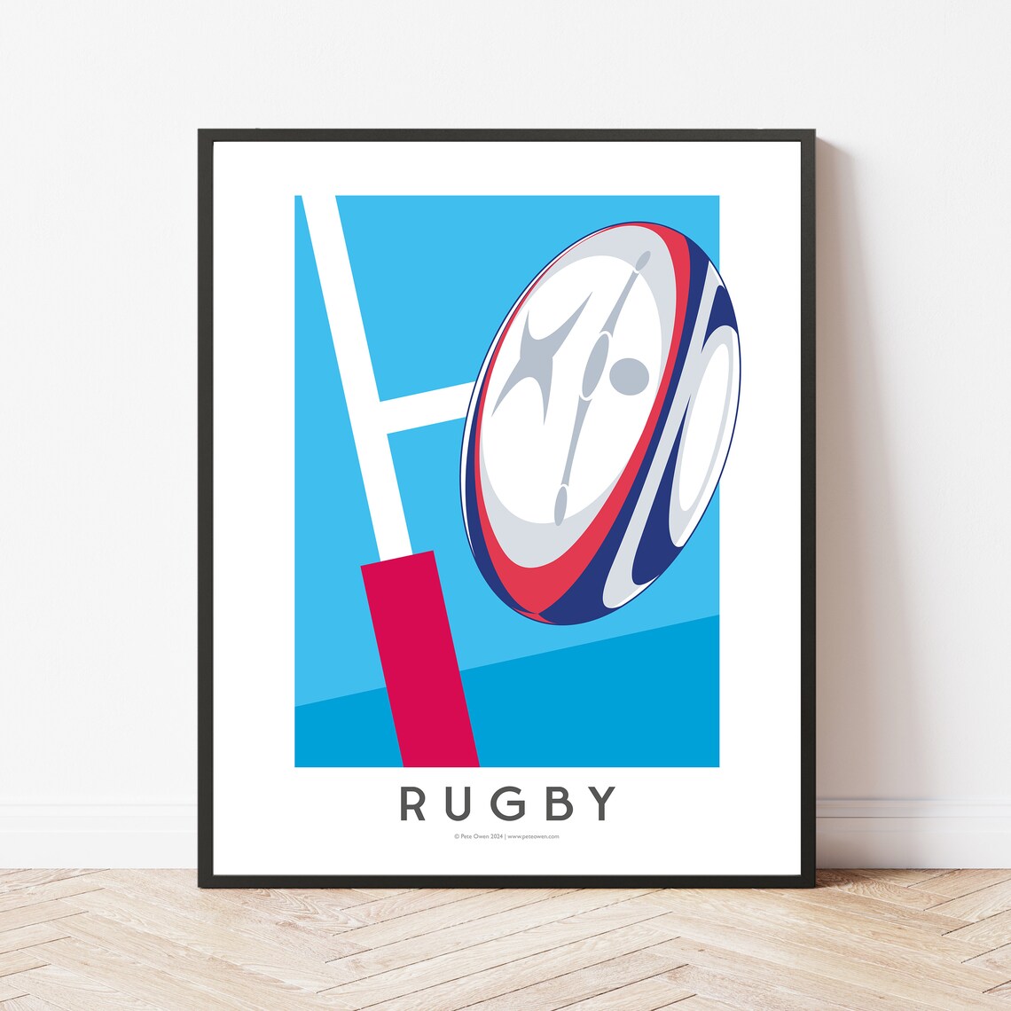 Rugby Ball Print - Rugby Gift - Sports Themed Wall Art - Print - Poster ...