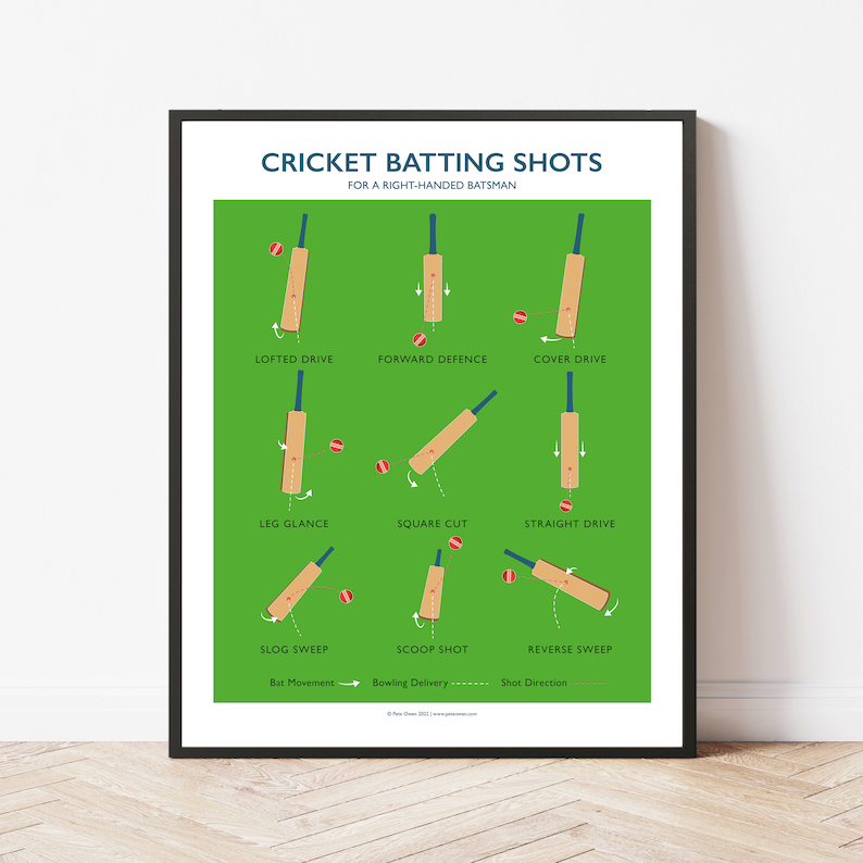 Cricket Batting Shots - Etsy