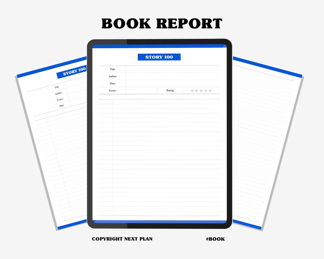 Book Report, Reading Journal, Printable Planner, Daily Planner, Instant ...