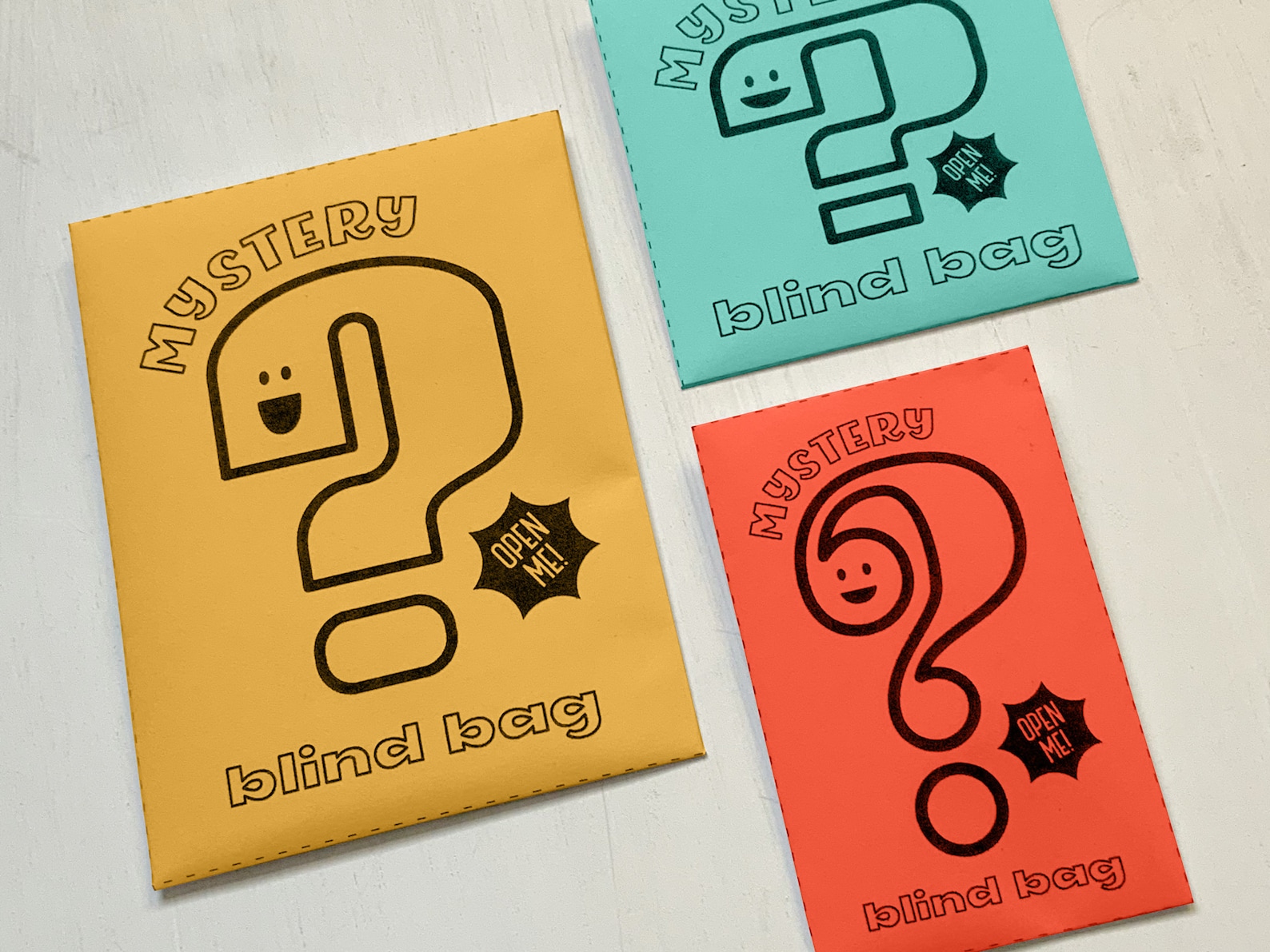 Printable Blind Bag DIY - 5 Sizes - PDF - Digital Download - Print at ...