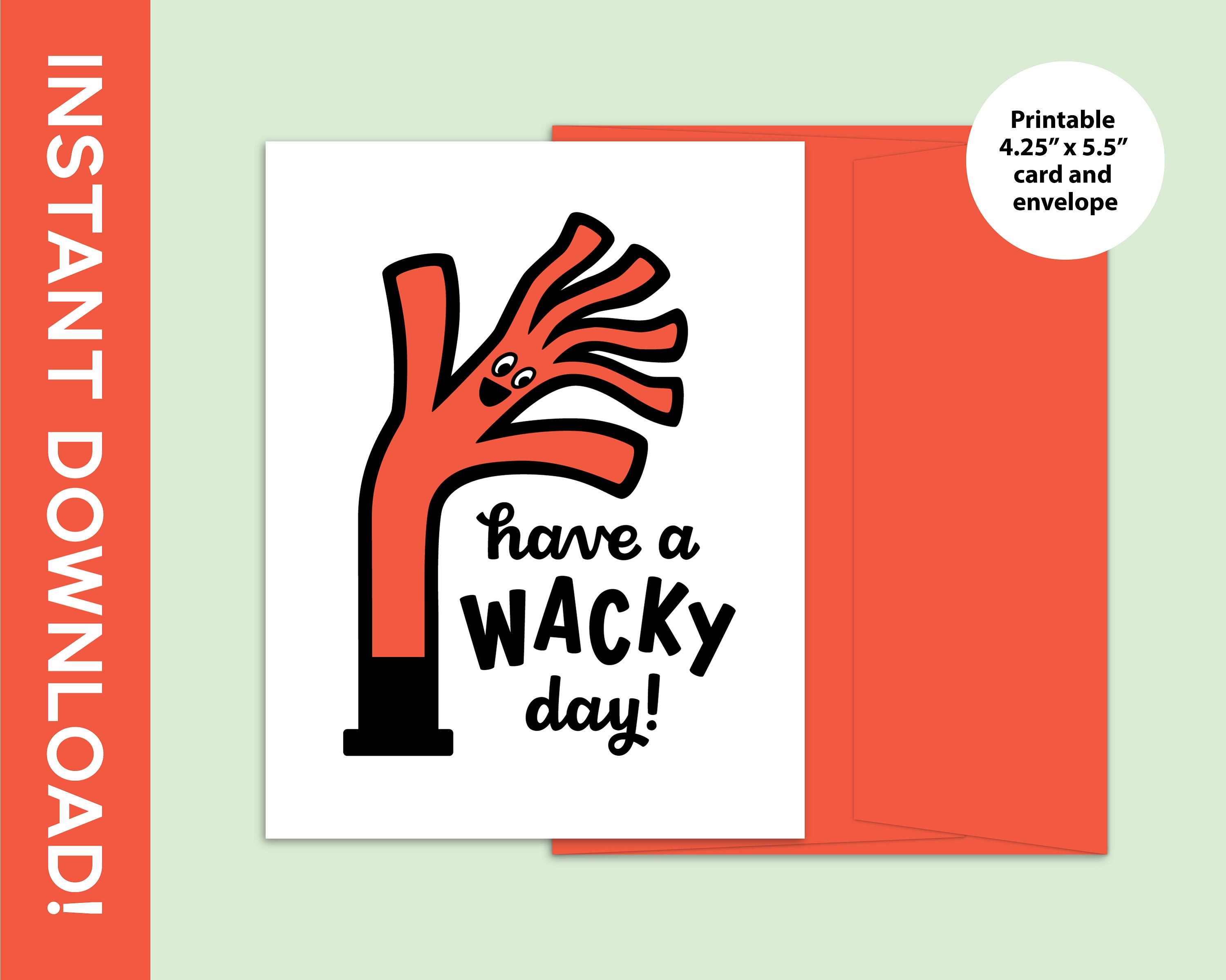 Digital Printable Wacky Inflatable Arm Man Card Printable - Etsy