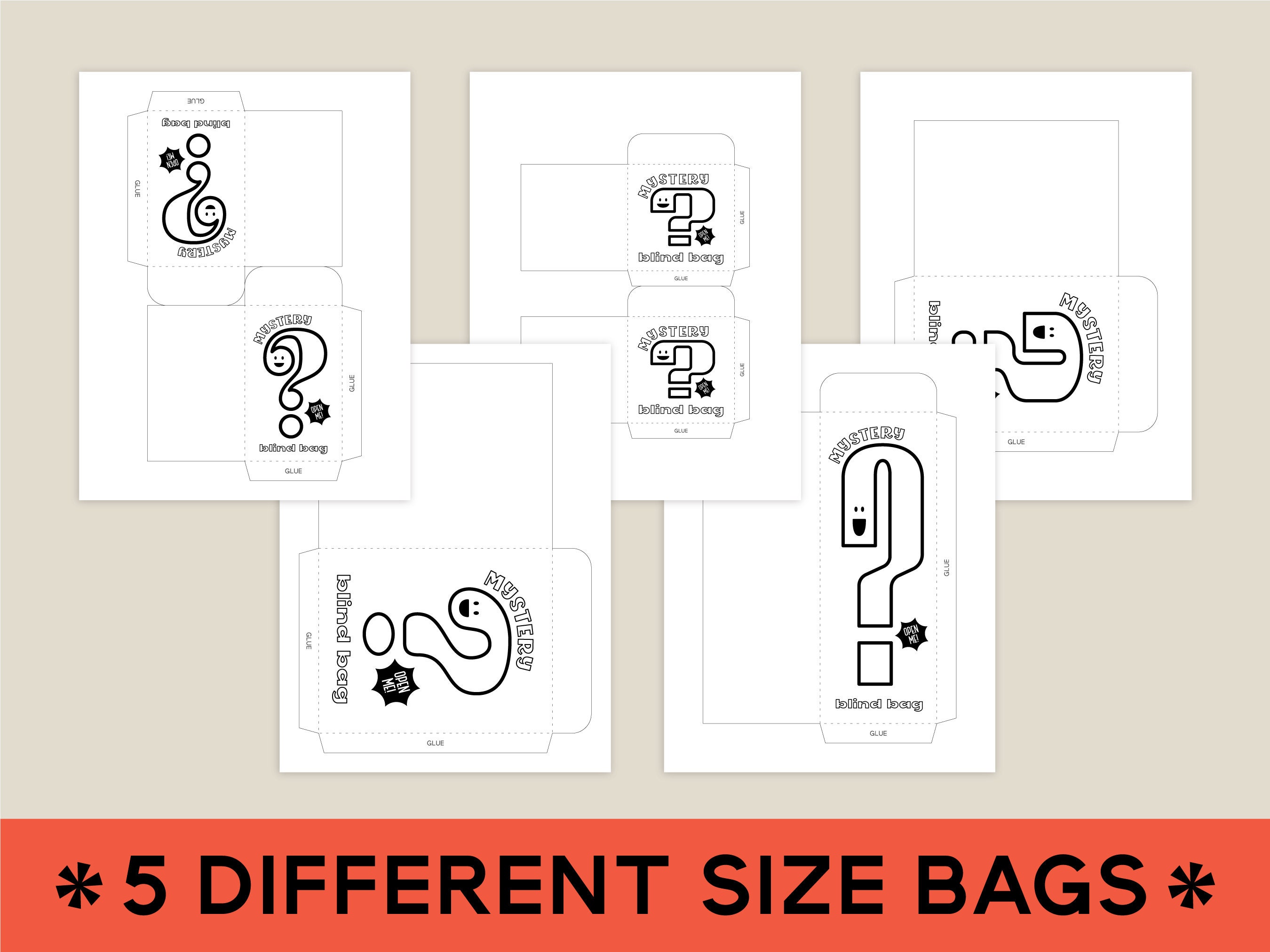 Printable Blind Bag DIY Sizes PDF Digital Download Print At, 53% OFF Printable Blind Bag DIY Sizes PDF Digital Download Print At, 53% OFF