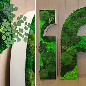 Custom Moss Letter Sign: Free Standing Moss Art - Etsy
