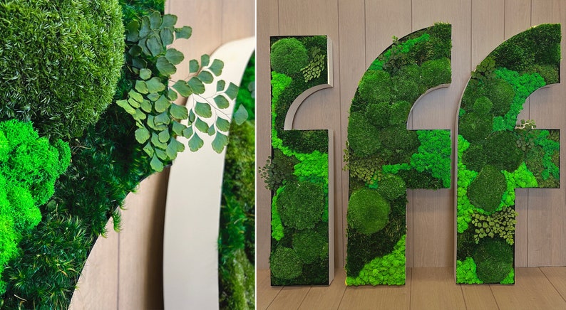 Custom Moss Letter Sign: Free Standing Moss Art - Etsy