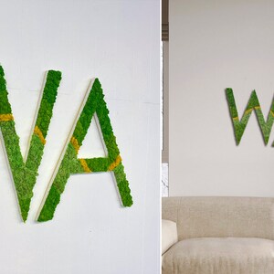 Custom Moss Letter Sign: Free Standing Moss Art - Etsy