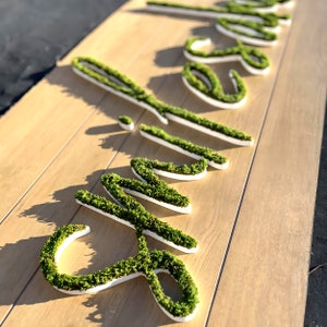 Custom Moss Letter Sign: Free Standing Moss Art - Etsy